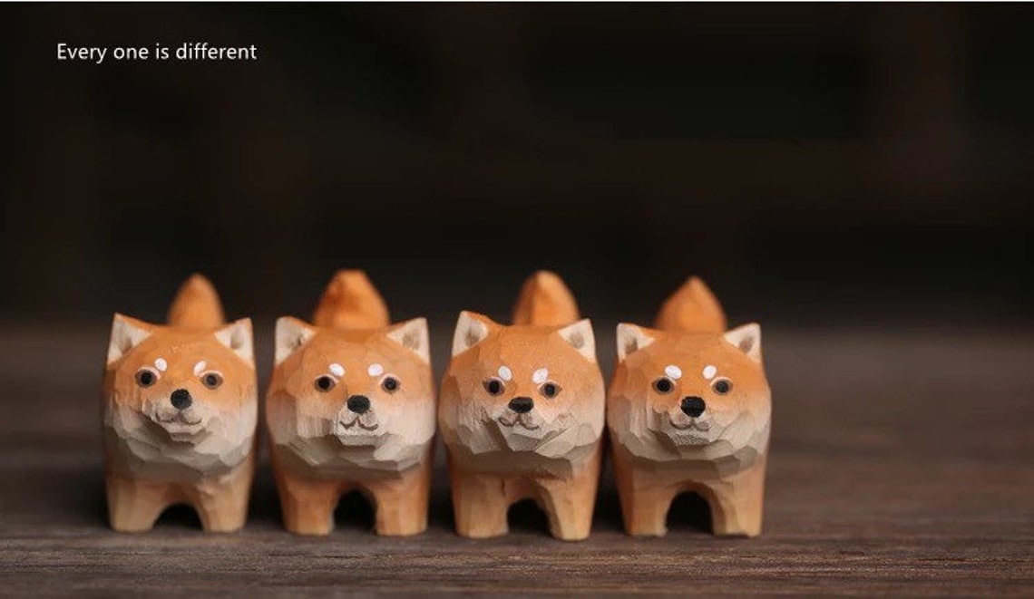 Little Shiba Inu Figurine Shiba Inu Statue Home Decor Figurine - Etsy