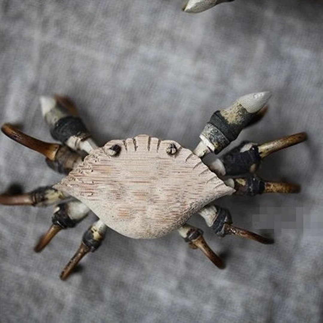 Wooden Crab Handmade Crafts Crab Retro Style Bamboo Crab Eco Toys Eco ...