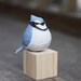 Blue Jay Wood Carving Bird Blue Jay Figurine Handmade Wood Bird ...