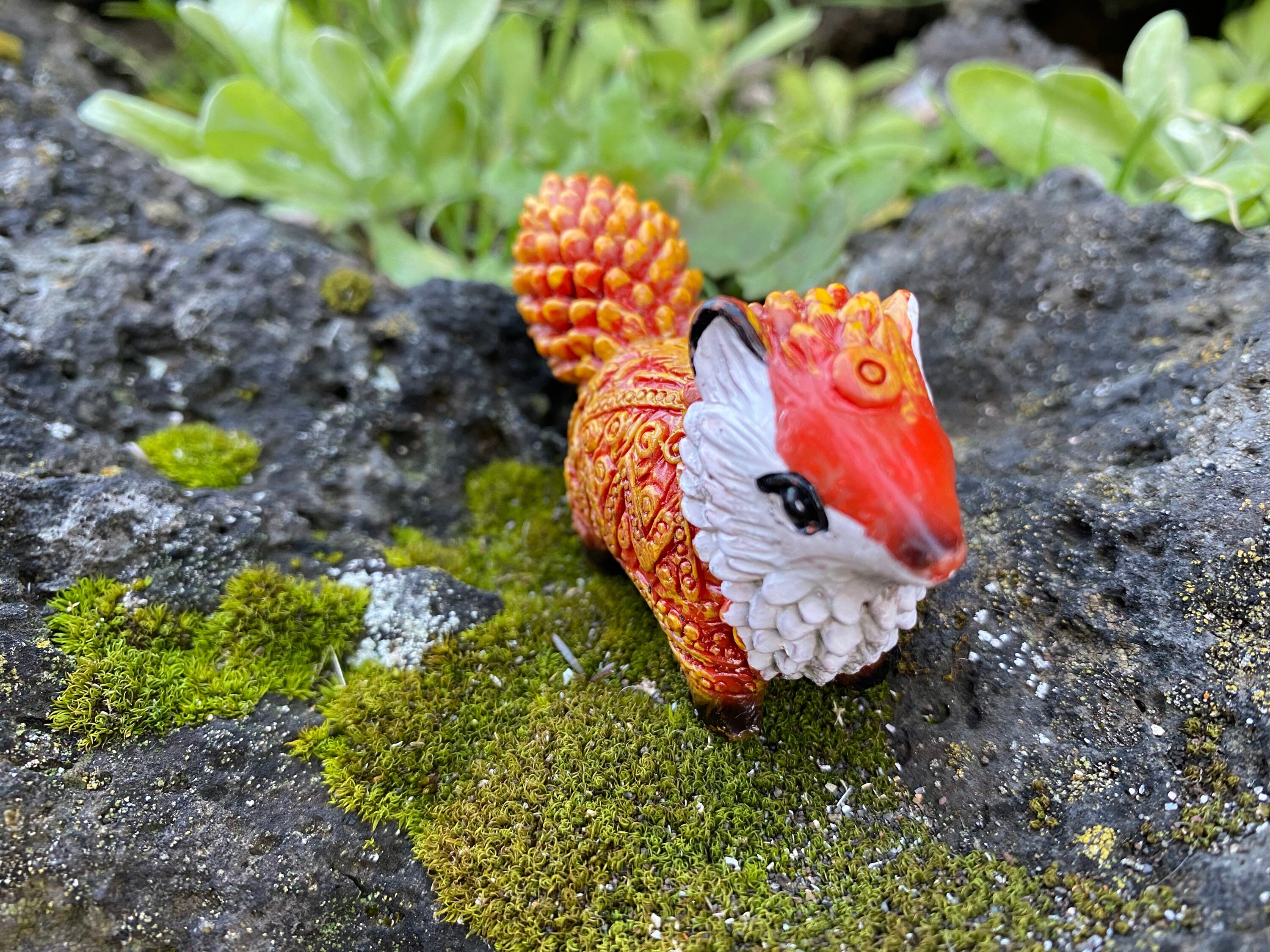 Foxy Figurine Resin Fox Figurine Relaxing Rabbit Home Decor - Etsy
