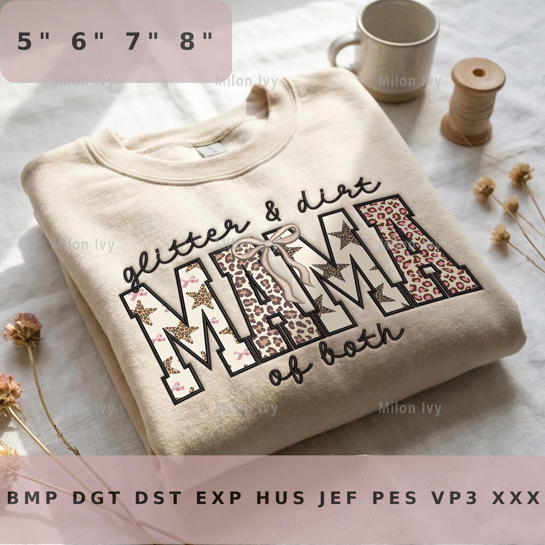 Mama Applique Embroidery Design, Mama of Both, Mother's Day Designs ...