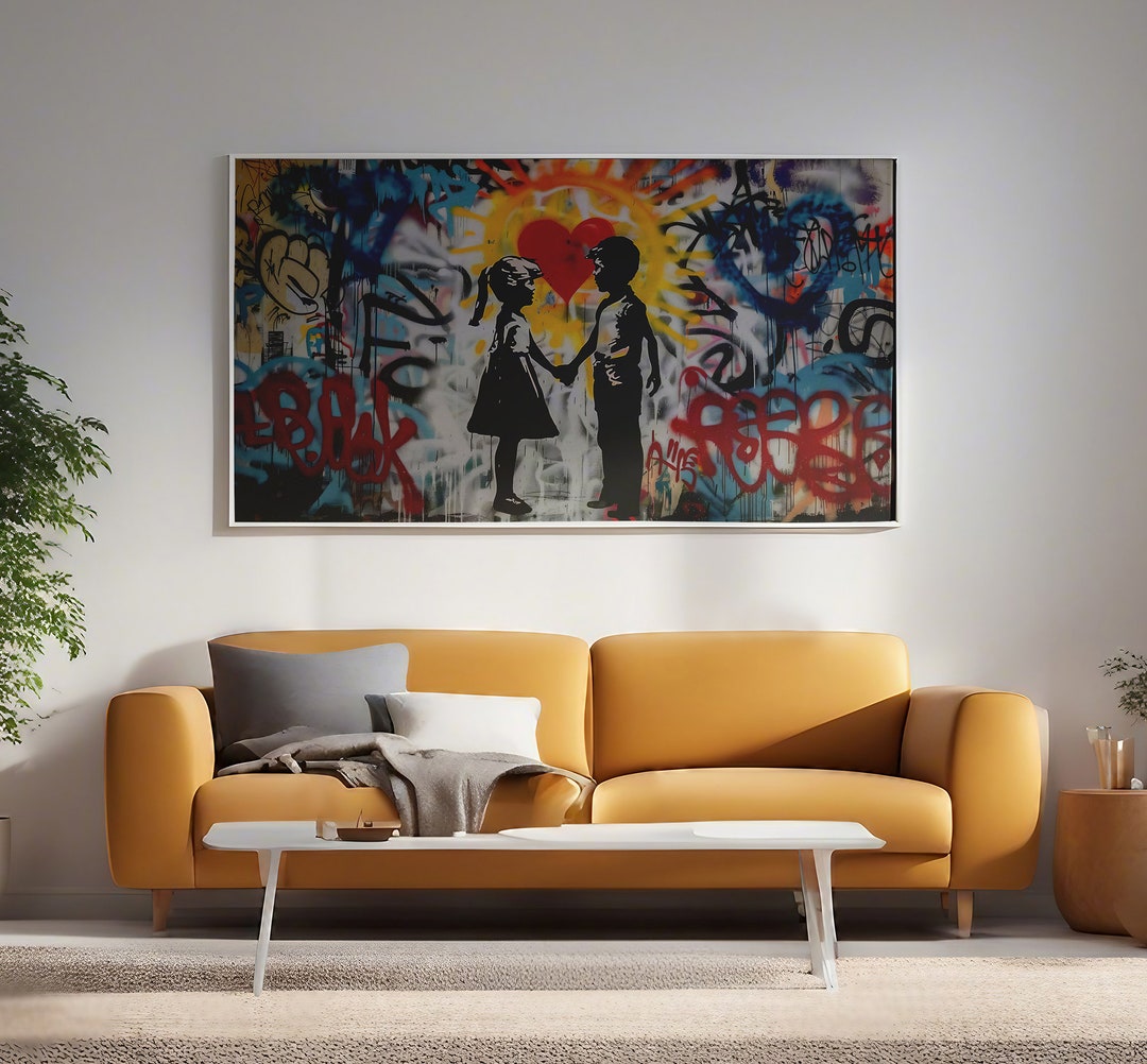 Banksy, Graffiti Wall Art | Large Wall Art, Digital Download, Banksy ...