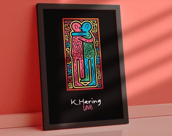 Keith Haring Poster, Iconic Haring Style for Modern Home | Keith Haring ...
