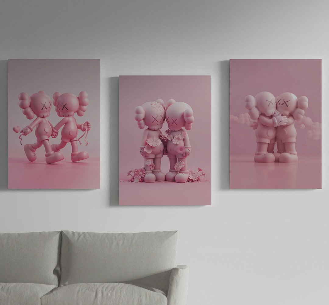 Kaws Poster Bundle 3 Piece Wall Art Love Poster, Printable Kaws Wall ...