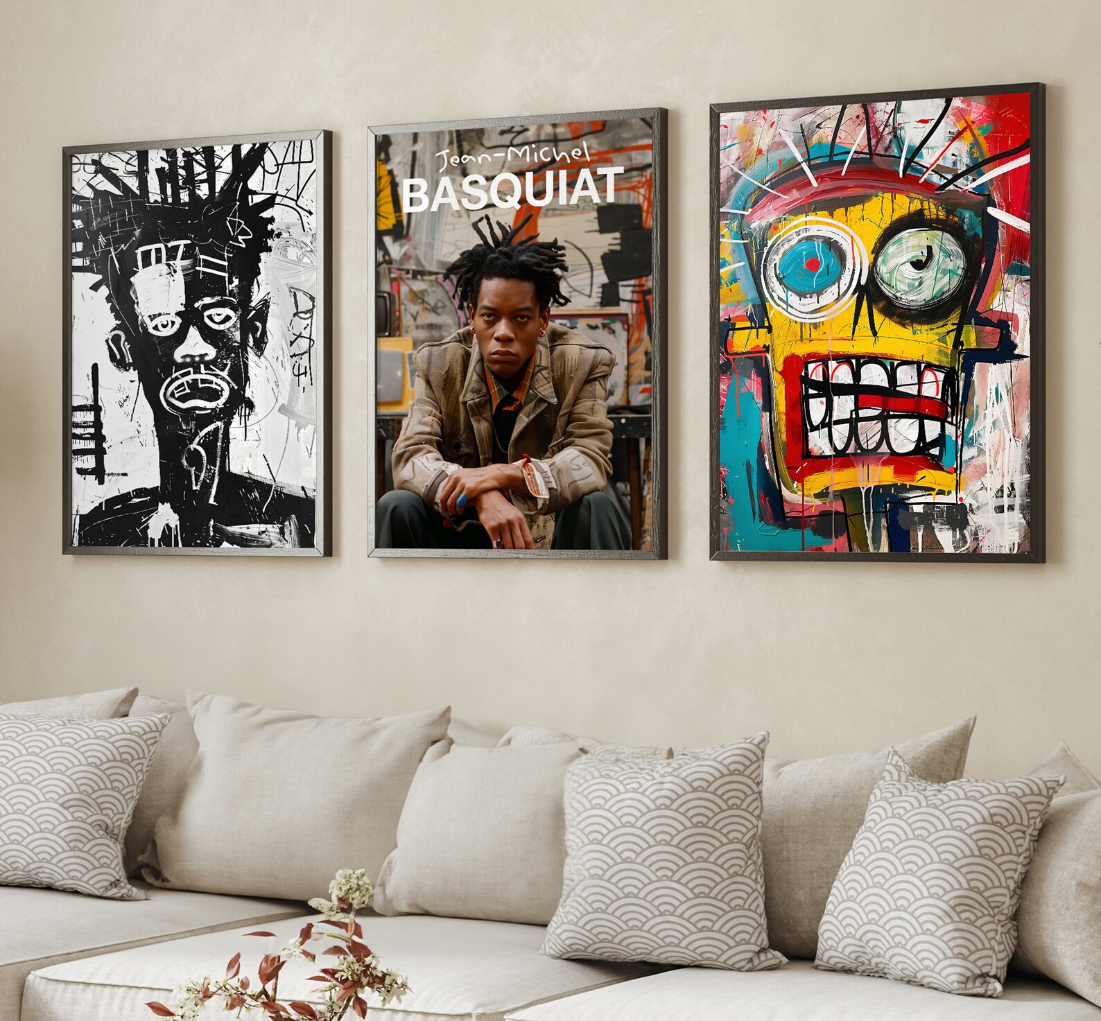 Basquiat Print, 3 Piece Wall Art | Basquiat Poster, Digital Download ...