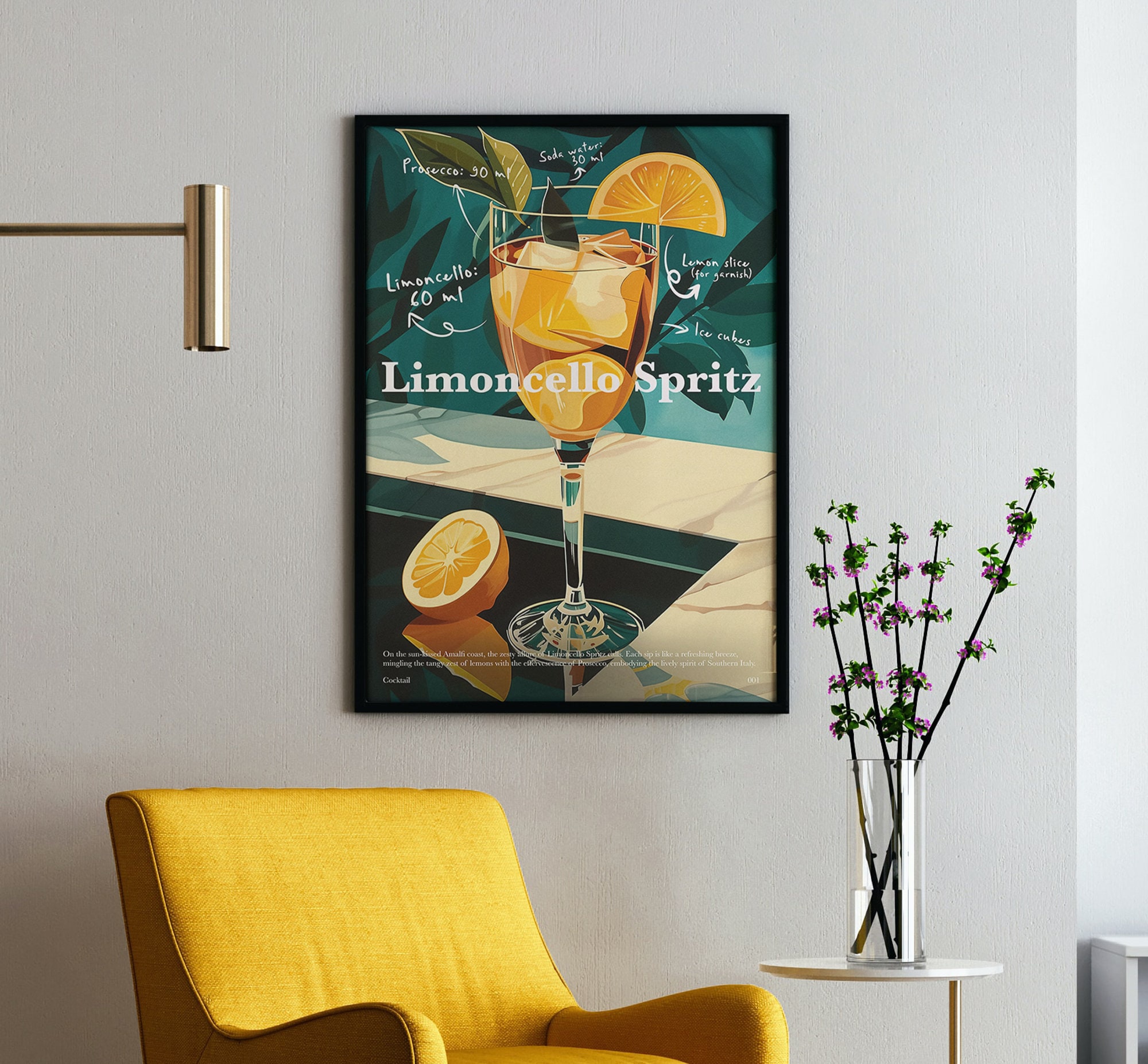 Limoncello Spritz - Cocktail Print | 3 Piece Wall Art, Cheers Print ...