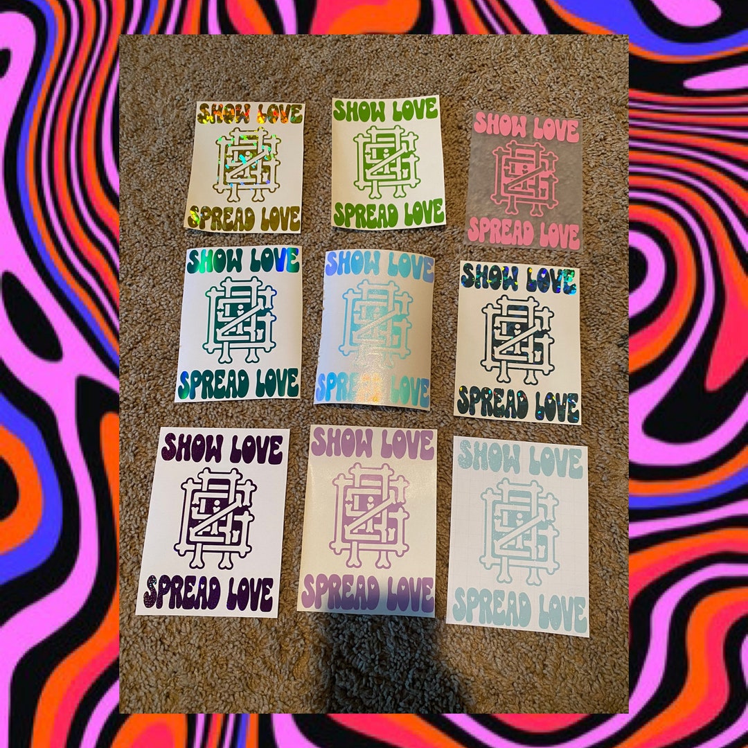 Show Love Spread Love Griz Decals - Etsy