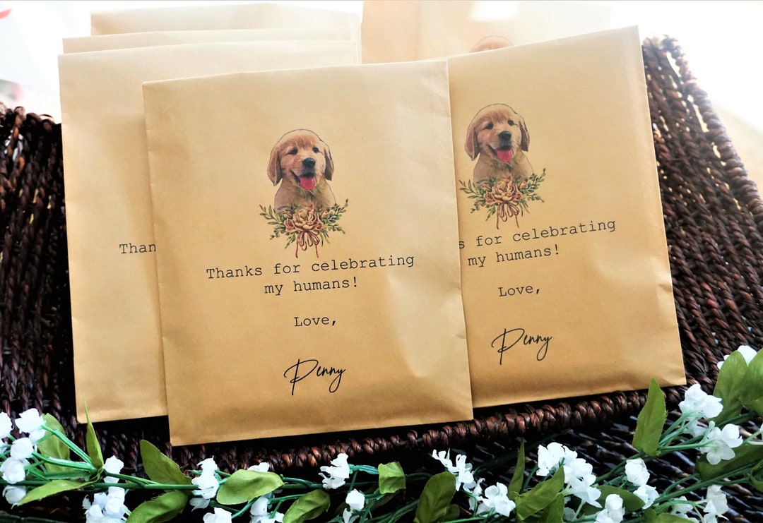 Wedding Treat Bags, Dog, Pet Wedding Favor, Custom Photo, Goodie Bags ...