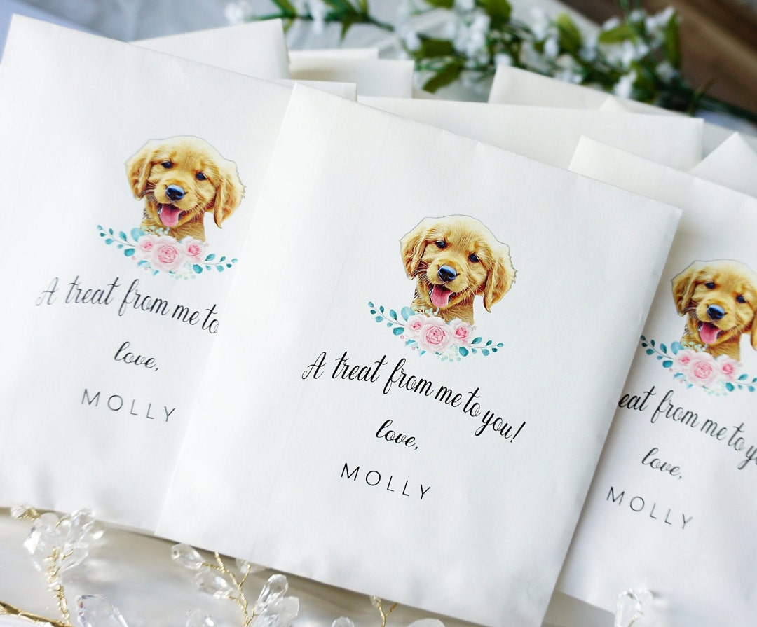 Wedding Dog Bags, Custom Dog Favor Bag, Dog Treat Bag, Goodie Bags ...