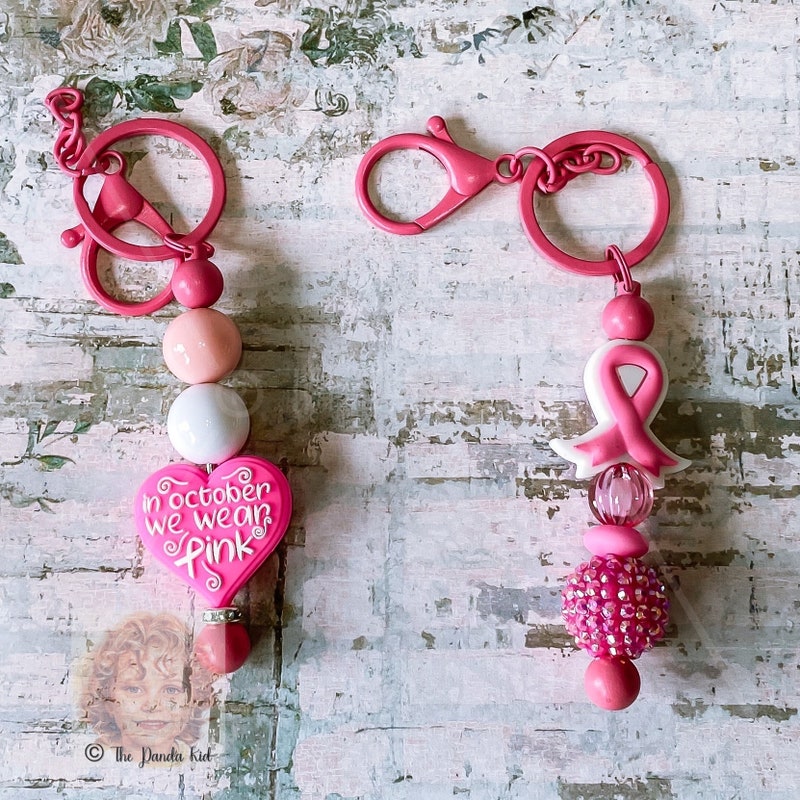 Breast Cancer Keychain - Etsy