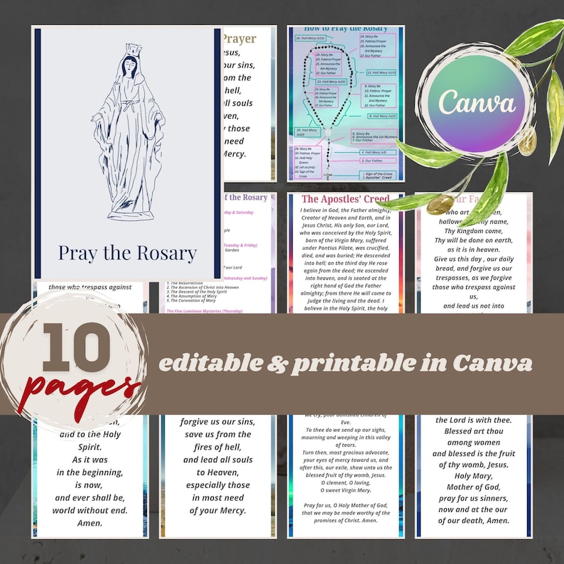 How to Pray the Rosary Printable Catholic Rosary Prayer Rosary Prayer ...