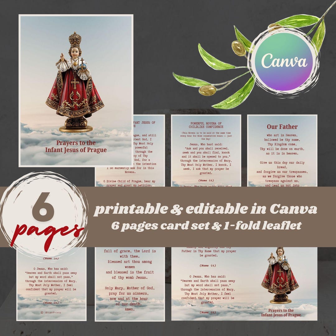 Miraculous Prayers to the Infant Jesus of Prague - Etsy Canada