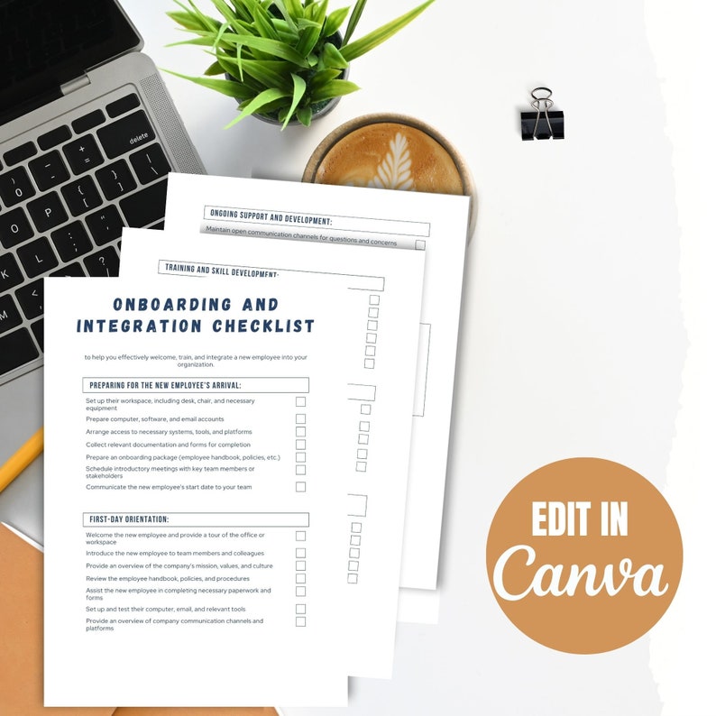 Onboarding Checklist for New Employee Integration Checklist for New ...
