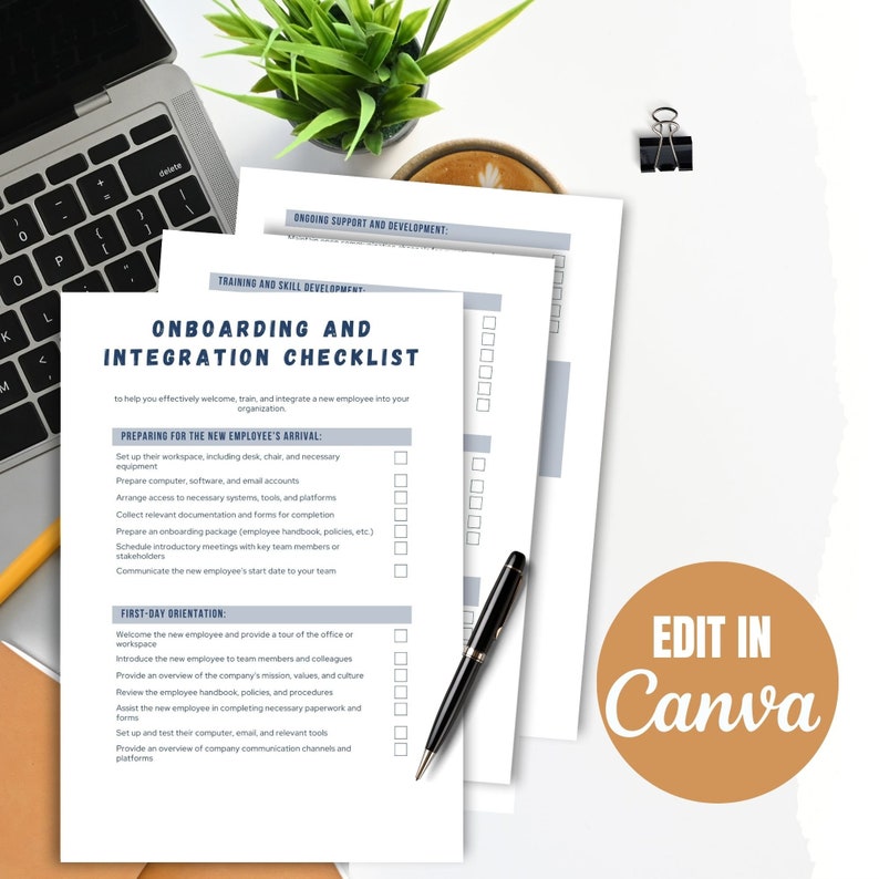 Onboarding Checklist Onboarding and Integration Checklist New Employee ...
