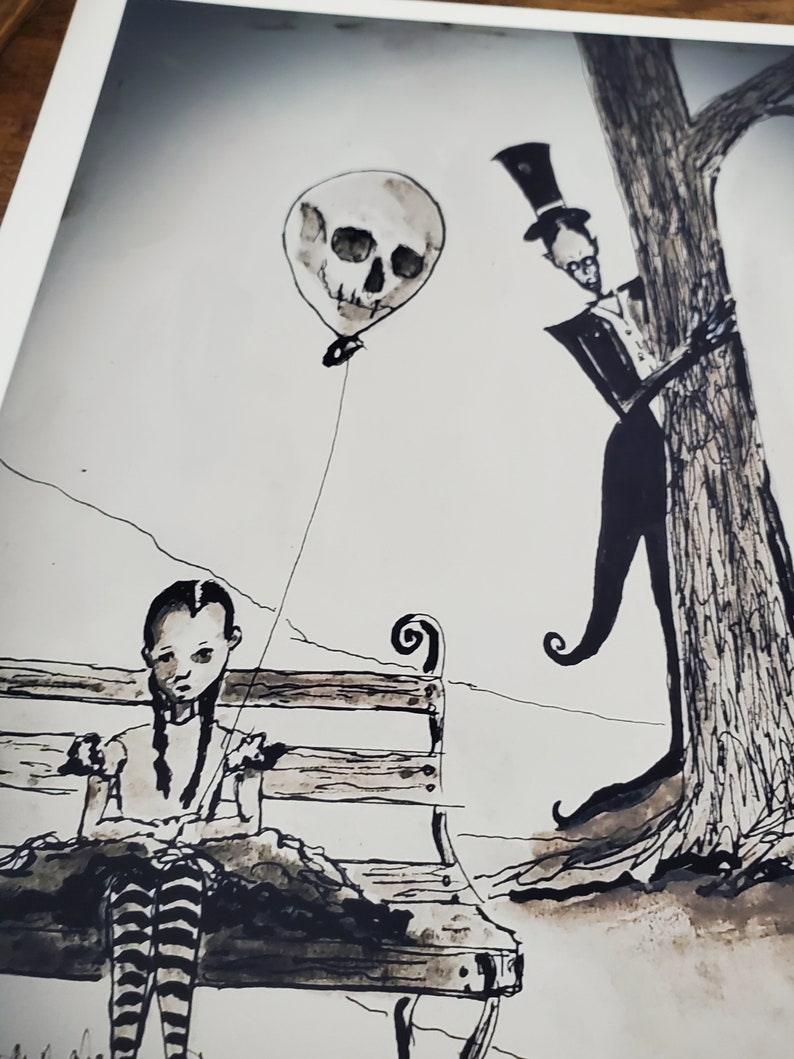 Spooky Monster Art Print, Foreboding Illustration, , Gothic ...