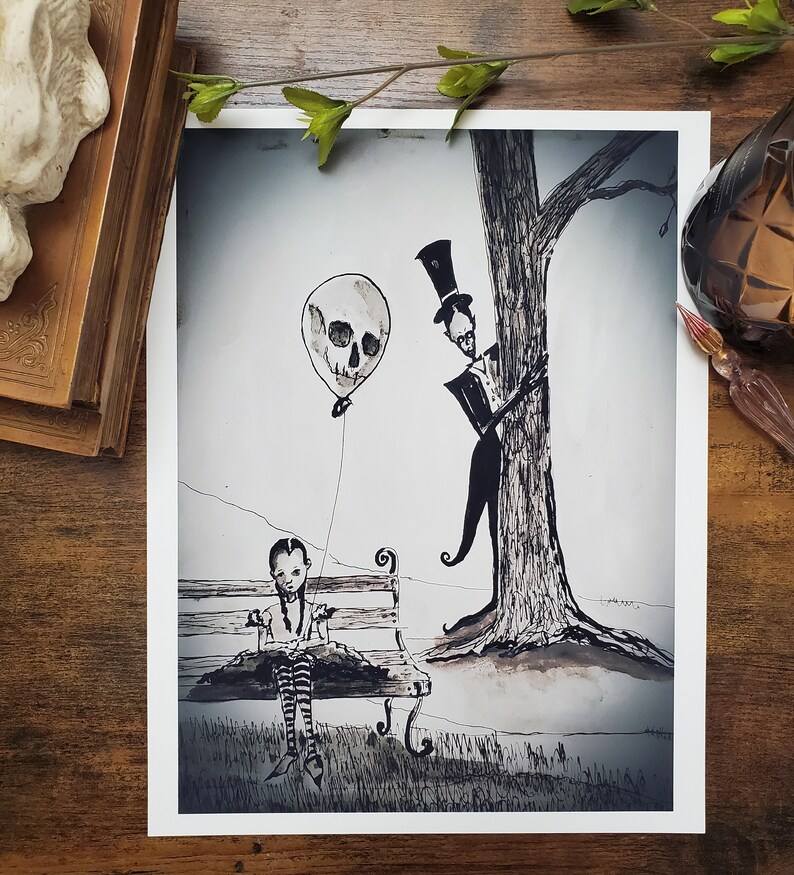 Spooky Monster Art Print, Foreboding Illustration, , Gothic ...