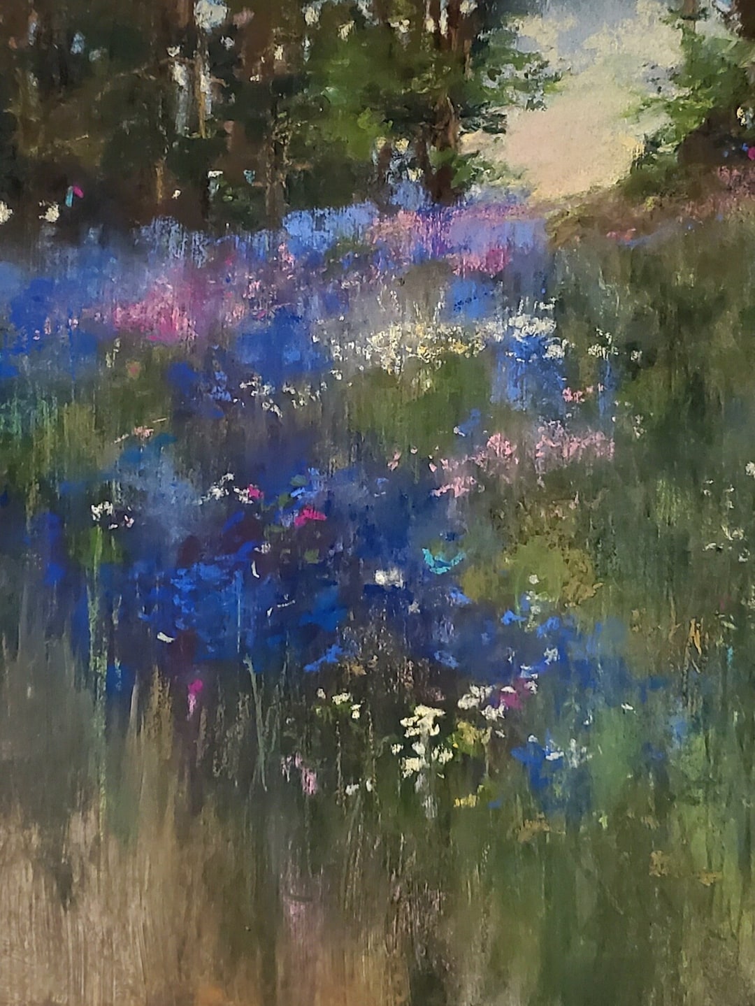 Wildflower Field Art Print, Wildflower Painting, Wildflower Landscape ...