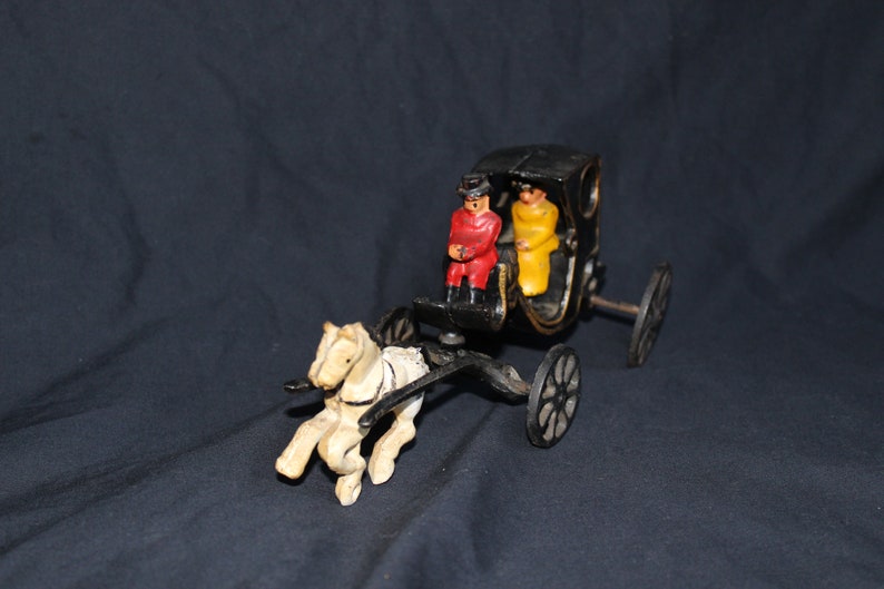 Cast Iron Horse Drawn Carriage Toy - Etsy