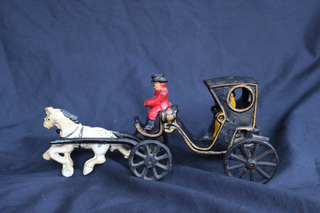 Cast Iron Horse Drawn Carriage Toy - Etsy