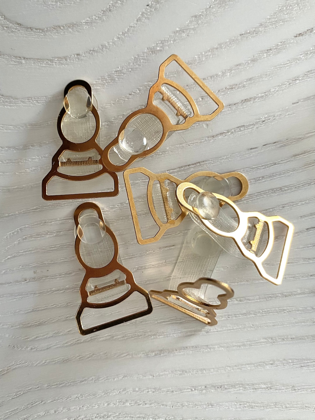 18mm 3/4 Gold metal garter clips / Suspenders clips set of 4 for ...