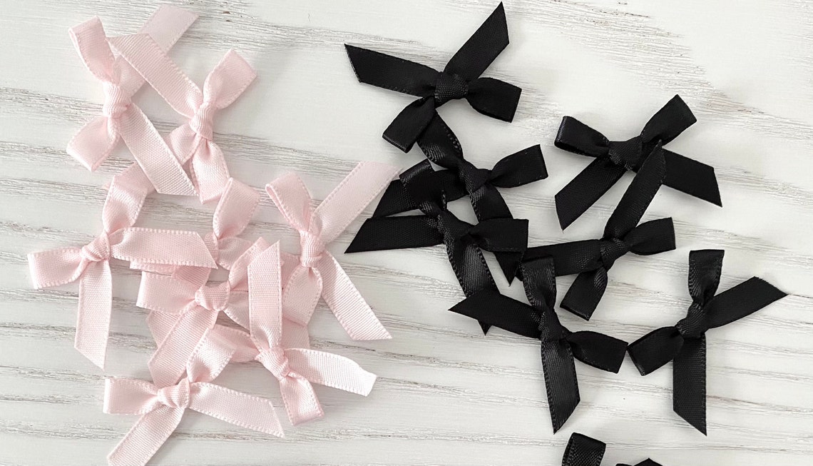 Small Classic Satin Bows 1 Dozen Etsy