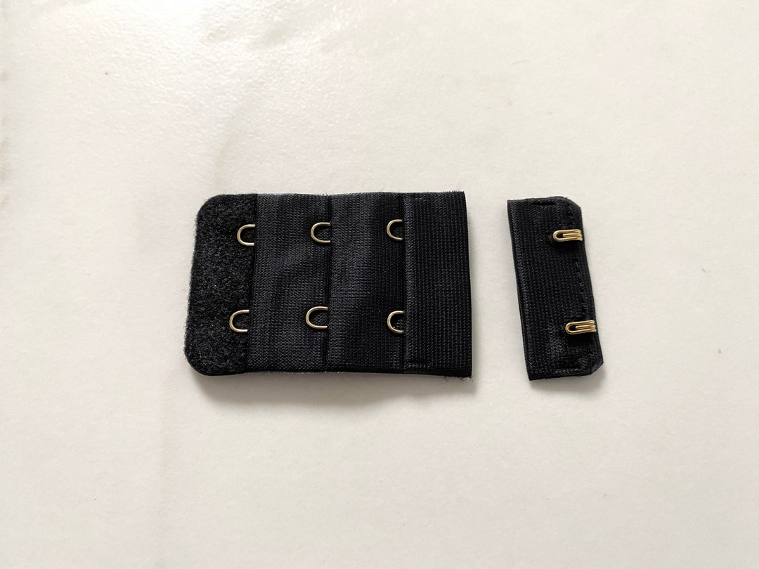 38mm (1 1/2”) Bra Hook and Eye Set, 2x3 Plush Back Lingerie Fastener, 2 ...