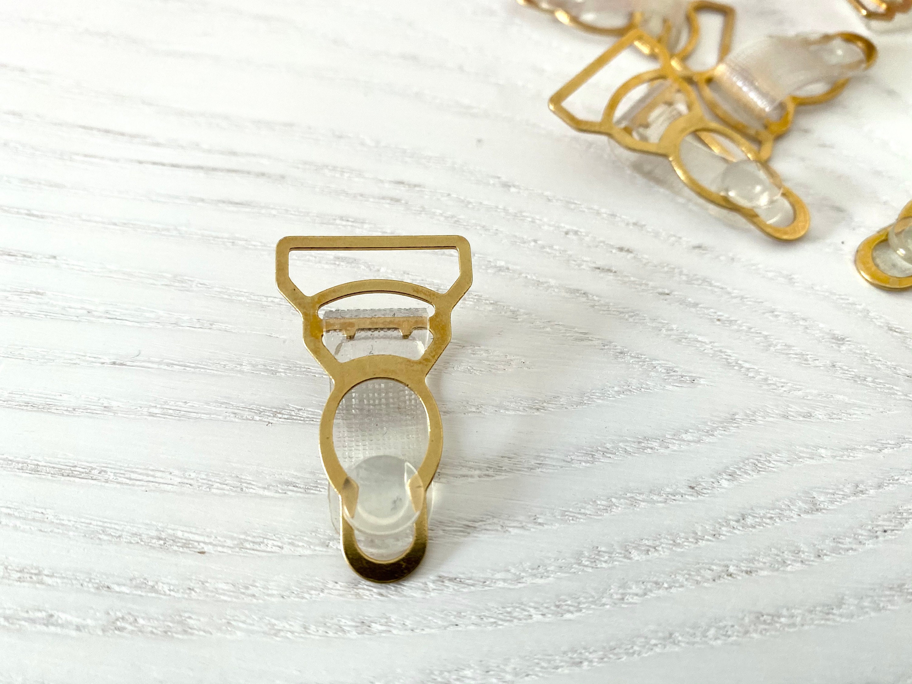 18mm 3/4 Gold metal garter clips / Suspenders clips set of - Etsy België