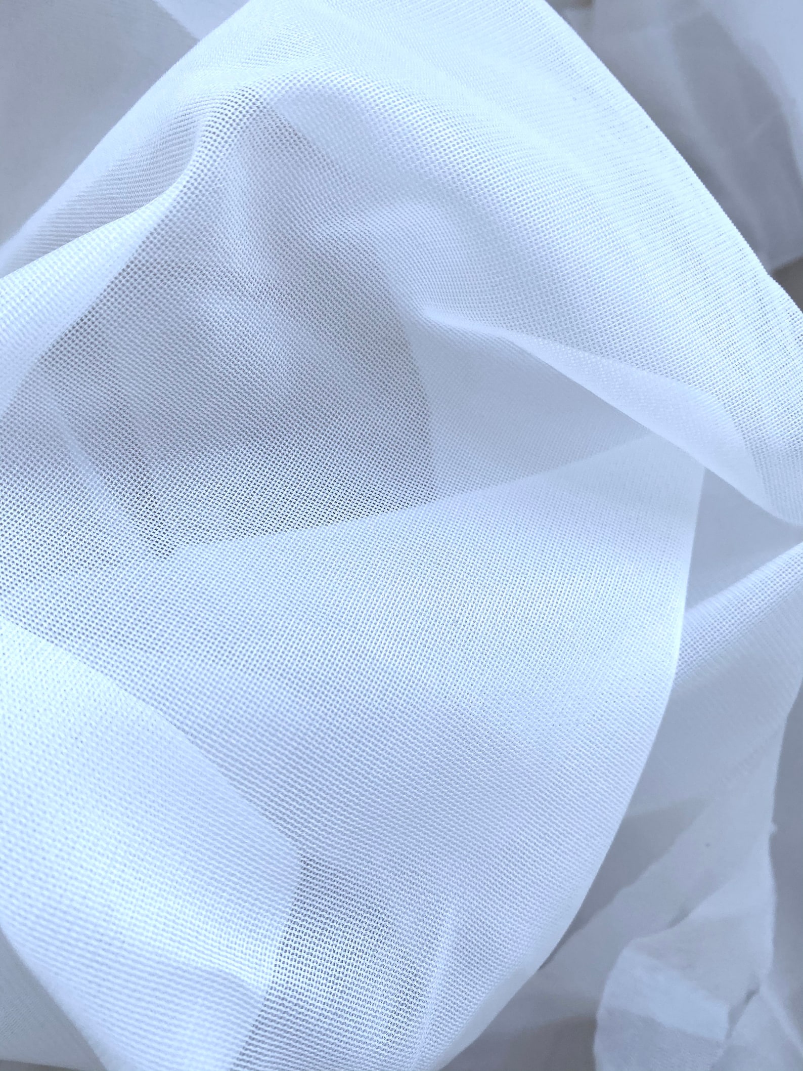 Sheer Cup Lining / Marquisette Mesh - for Bra / Lingerie Making White ...