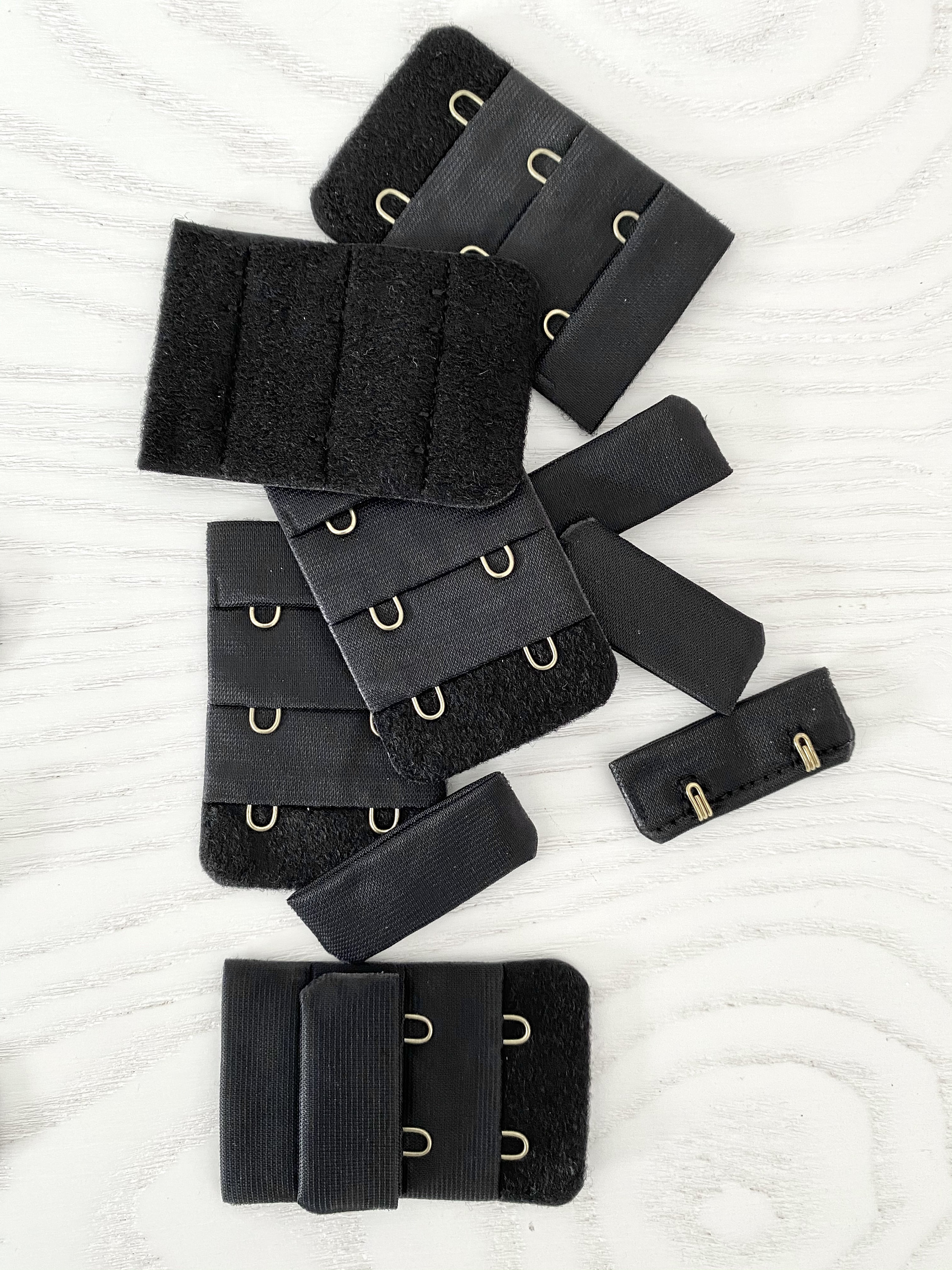 38mm (1 1/2”) Bra Hook and Eye Set, 2x3 Plush Back Lingerie Fastener, 2 ...