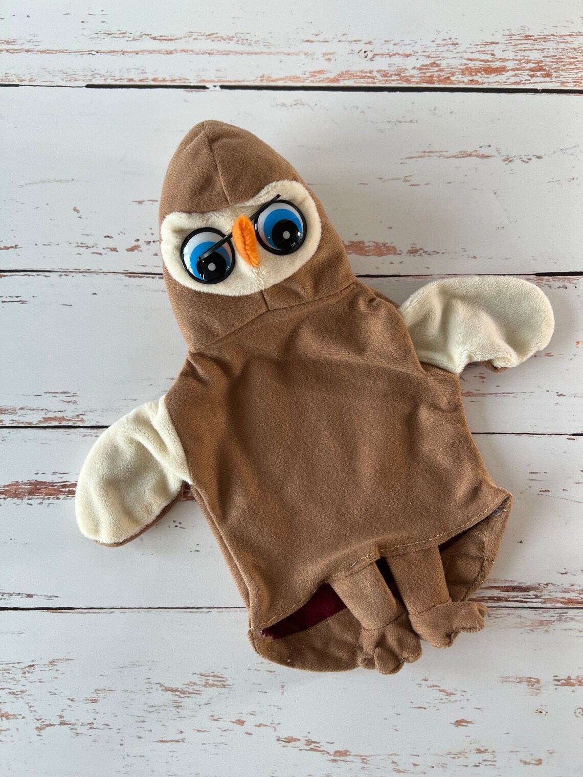 Owl Hand Puppets for Kids Movable Mouth, Children Educational Toys ...