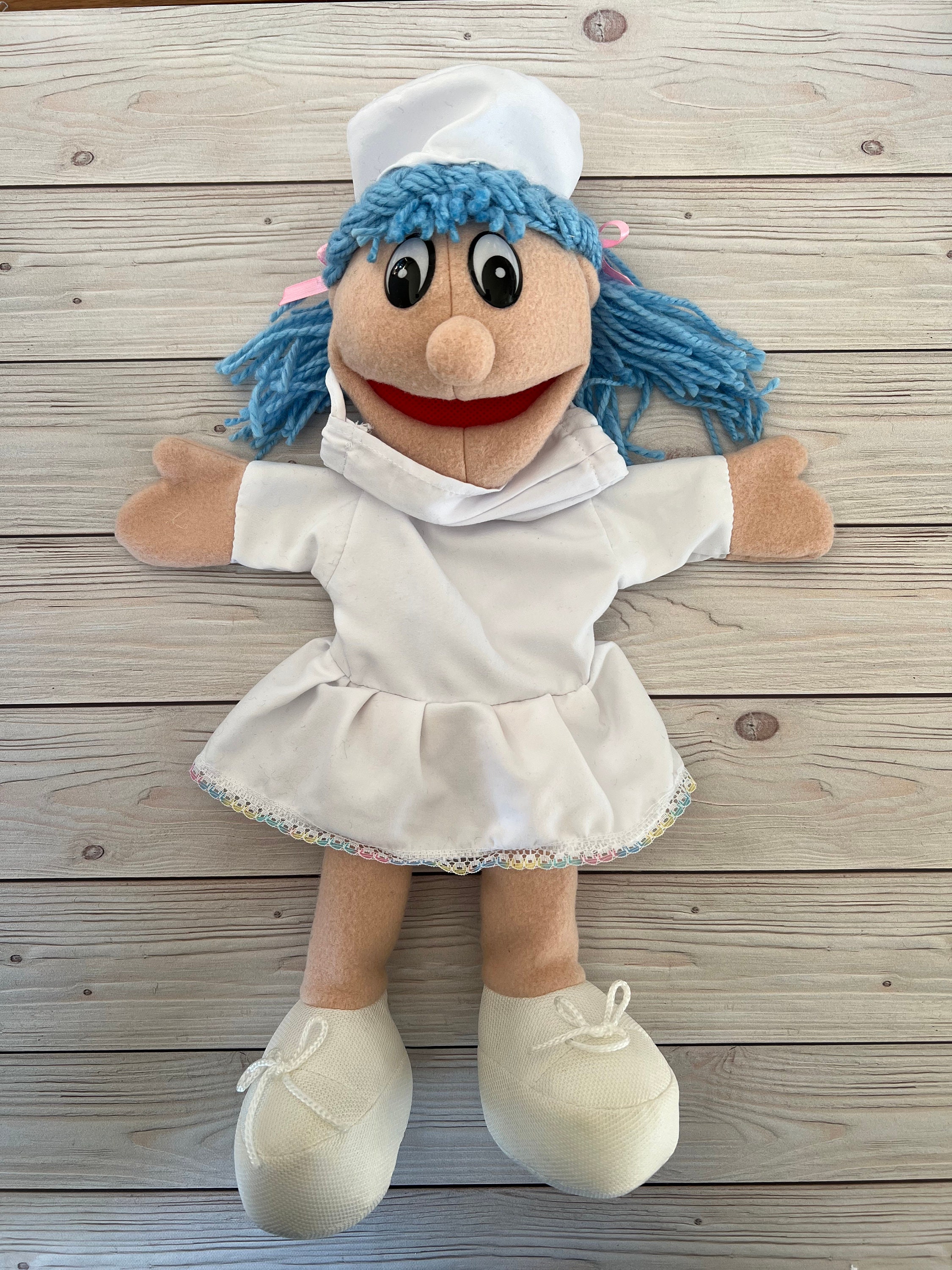 Nurse Hand Puppet Movable Mouth-kids Toys-baby Learning-storytelling ...
