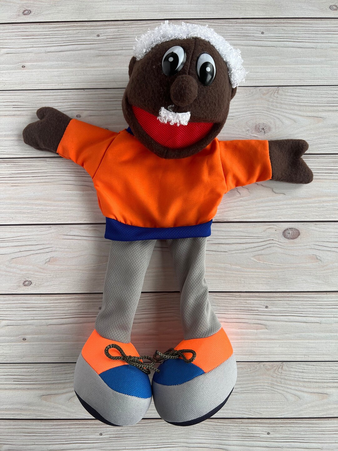 African American Grandpa Hand Puppet Movable Mouth, Full Body, Speech ...