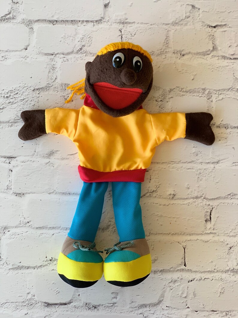 African American Boy Hand Puppet Movable Mouth Speech Therapy | Etsy