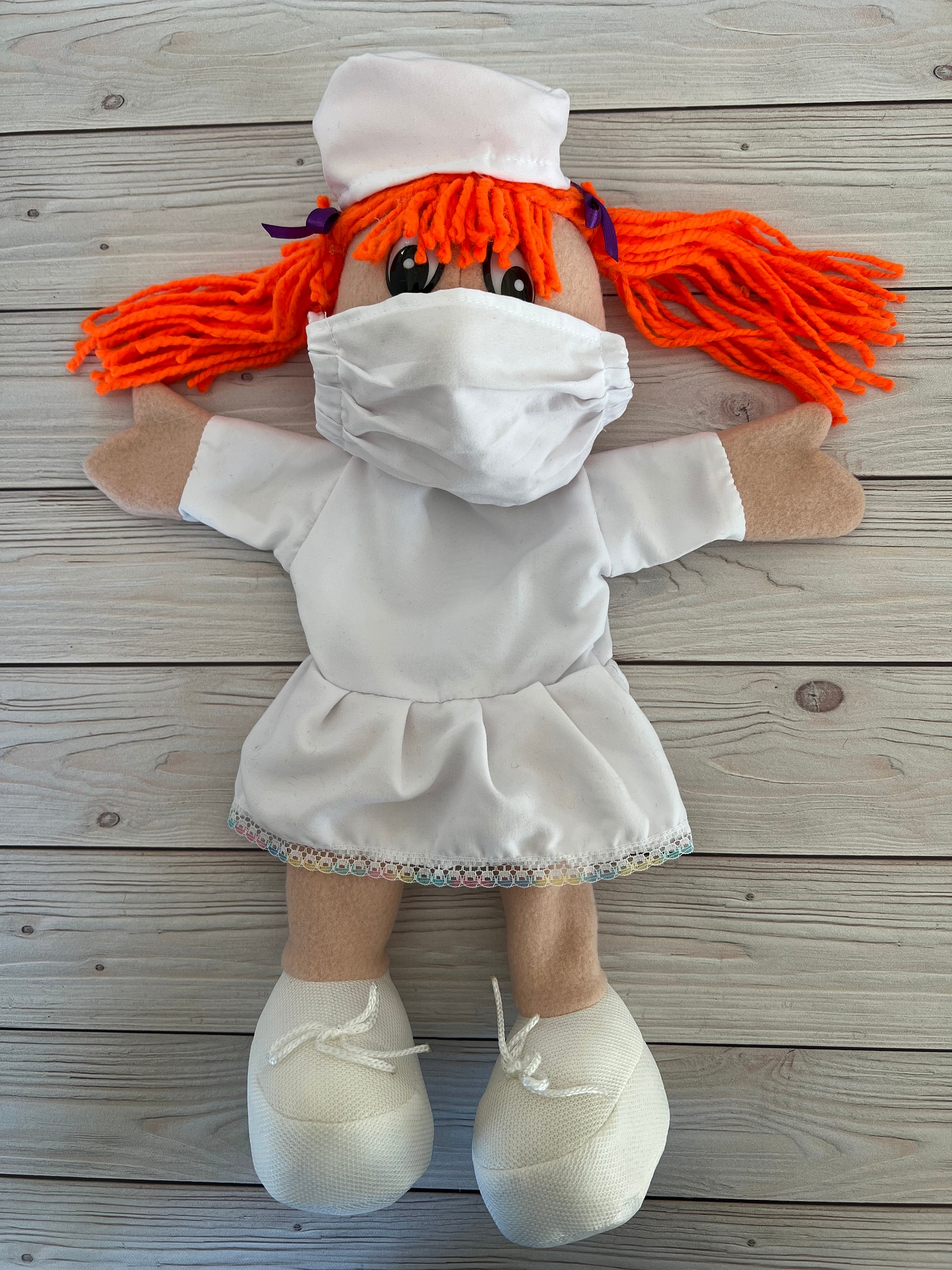 Nurse Hand Puppet Movable Mouth-kids Toys-baby Learning-storytelling ...