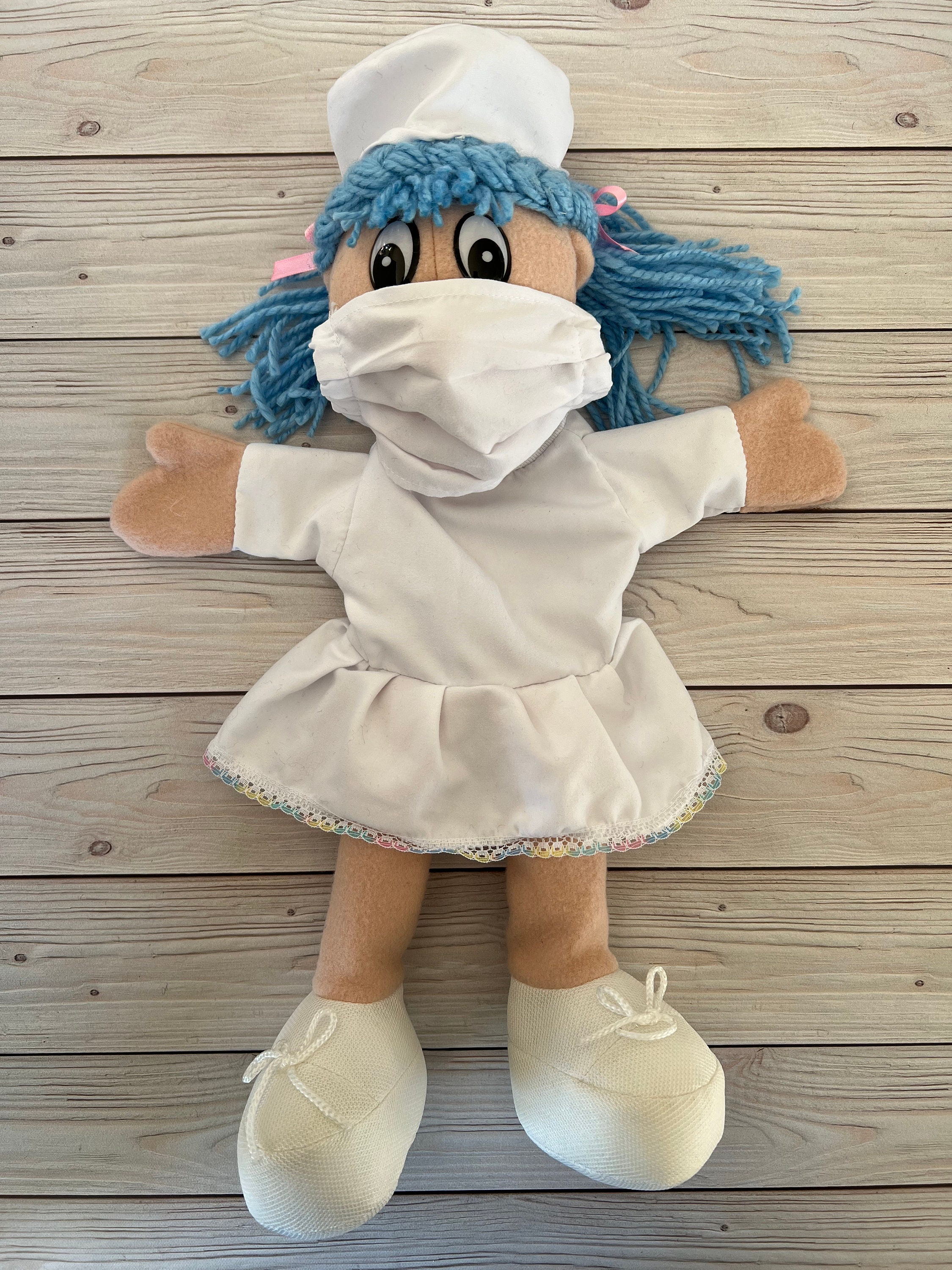 Nurse Hand Puppet Movable Mouth-kids Toys-baby Learning-storytelling ...