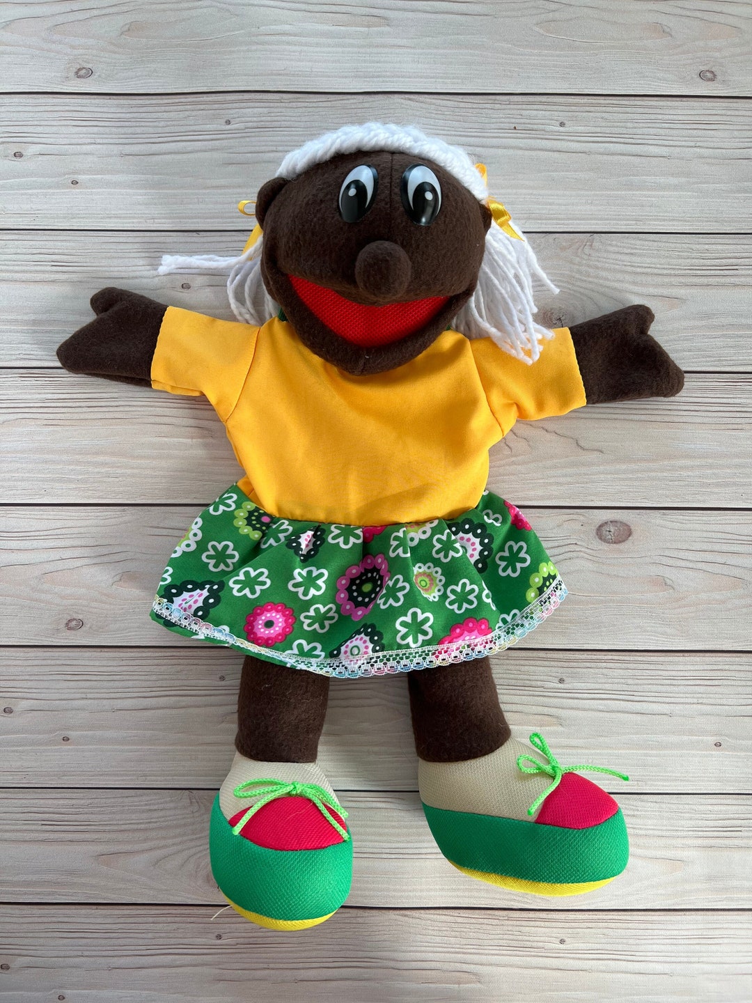 Grandma African American Hand Puppet for Kids, Teacher Tools ...