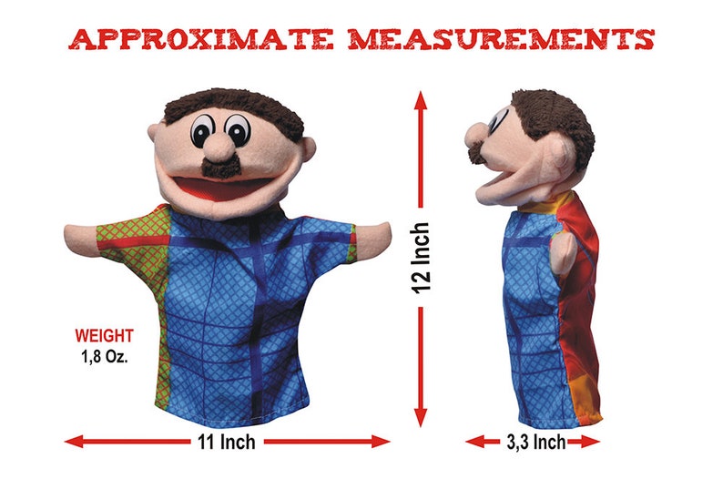 Preacher Pastor Religious Hand Puppet Movable Mouth for Kids, Speech ...