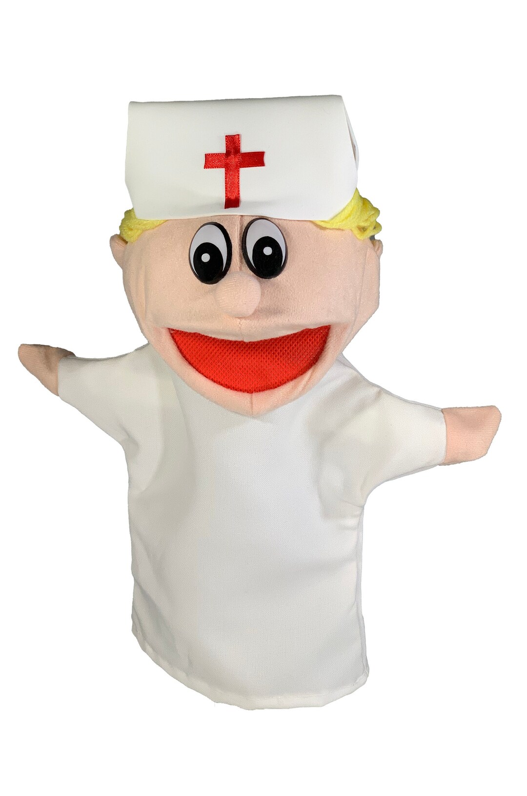 Nurse Hand Puppet for Kids With Movable Mouth, Speech Therapy Materials ...