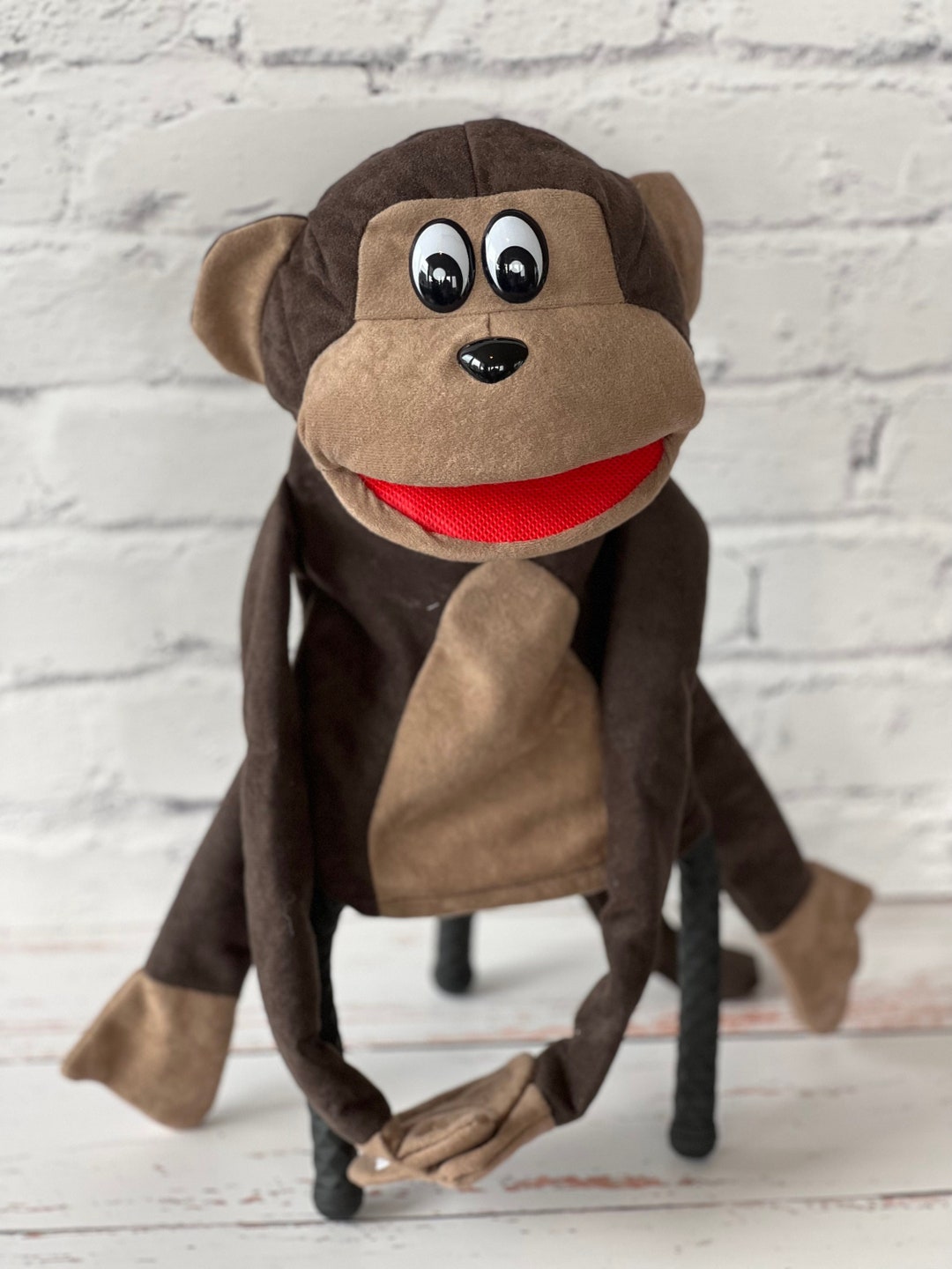 Monkey Hand Puppet / Zoo Animal Hand Puppets - Full Body - Working ...