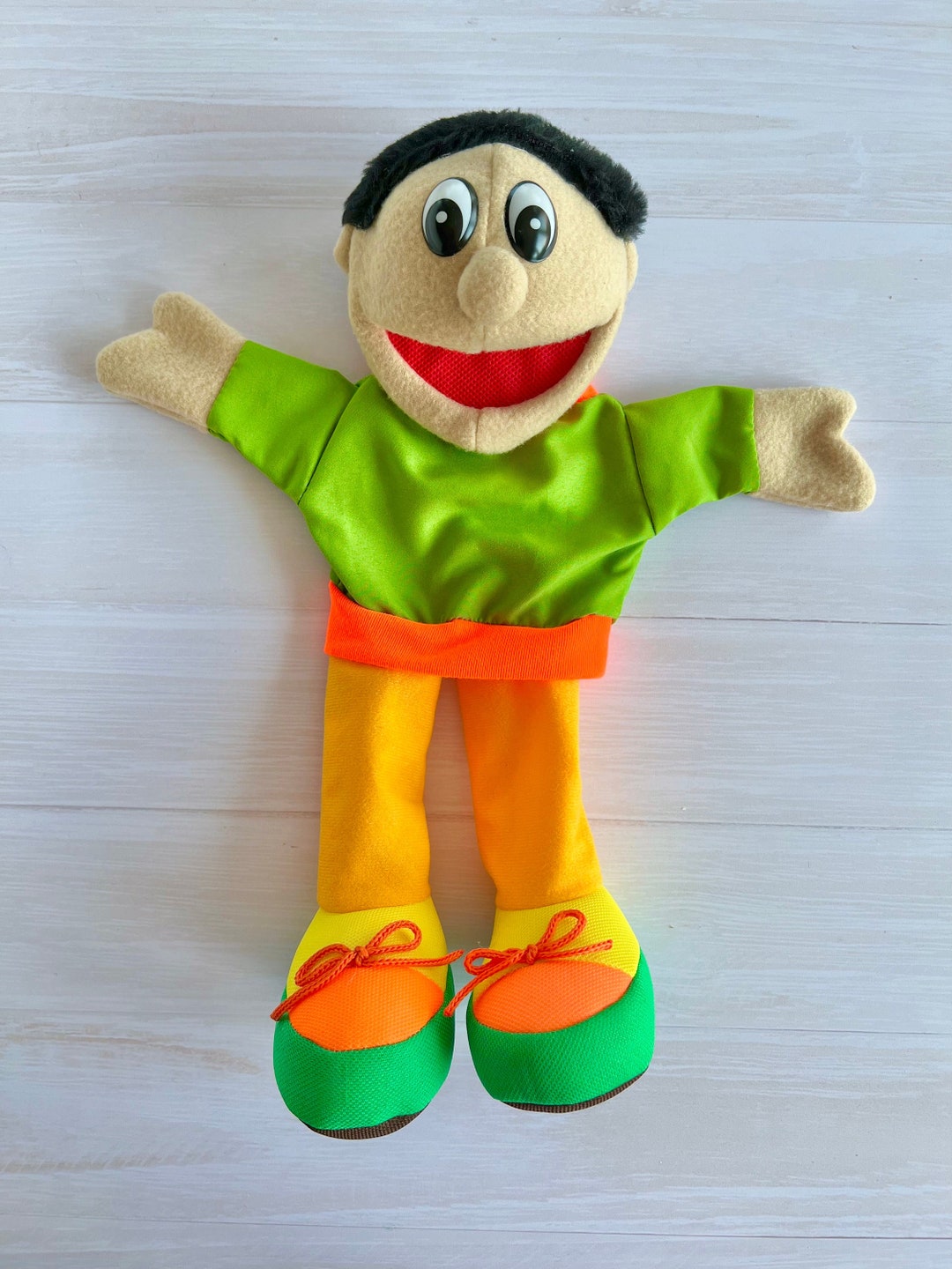 Boy Hand Puppet-black Hair Baby Learning Teacher Tools - Etsy