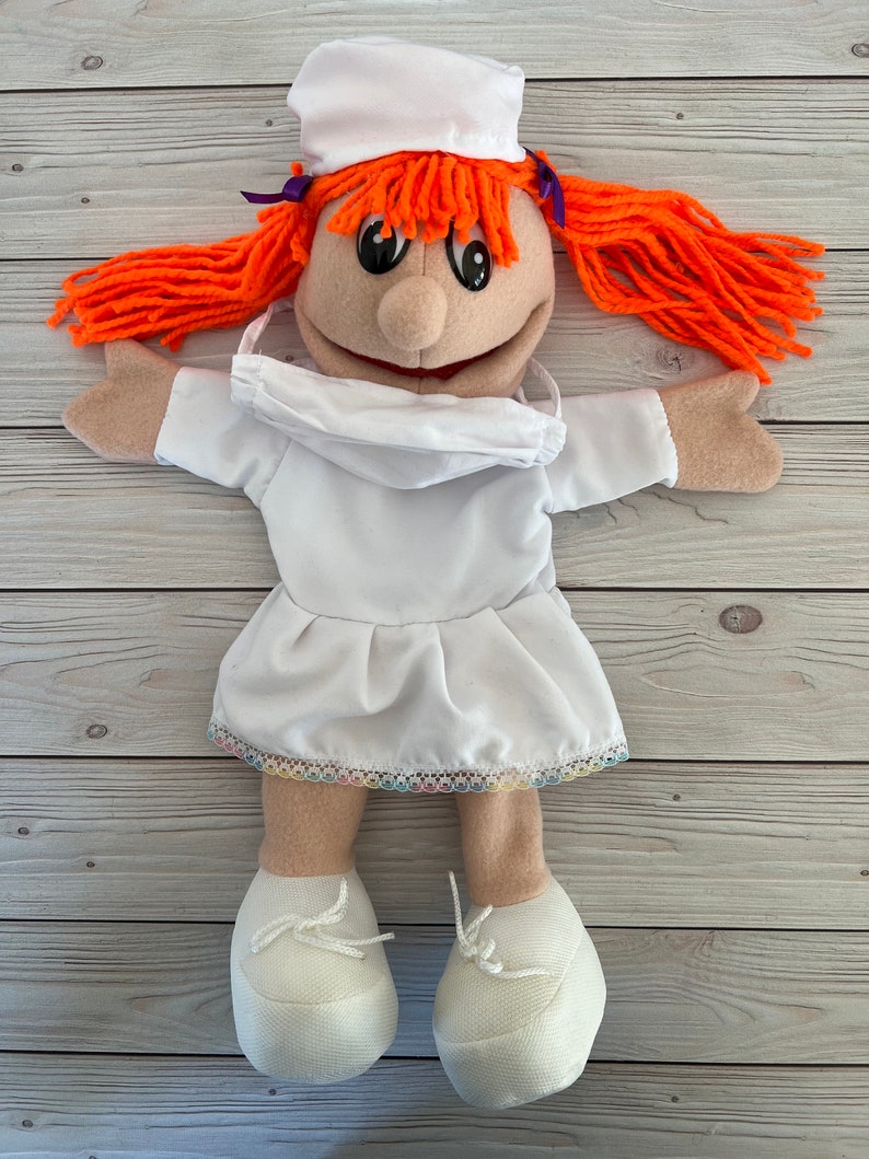 Nurse Hand Puppet Movable Mouth-kids Toys-baby Learning-storytelling ...