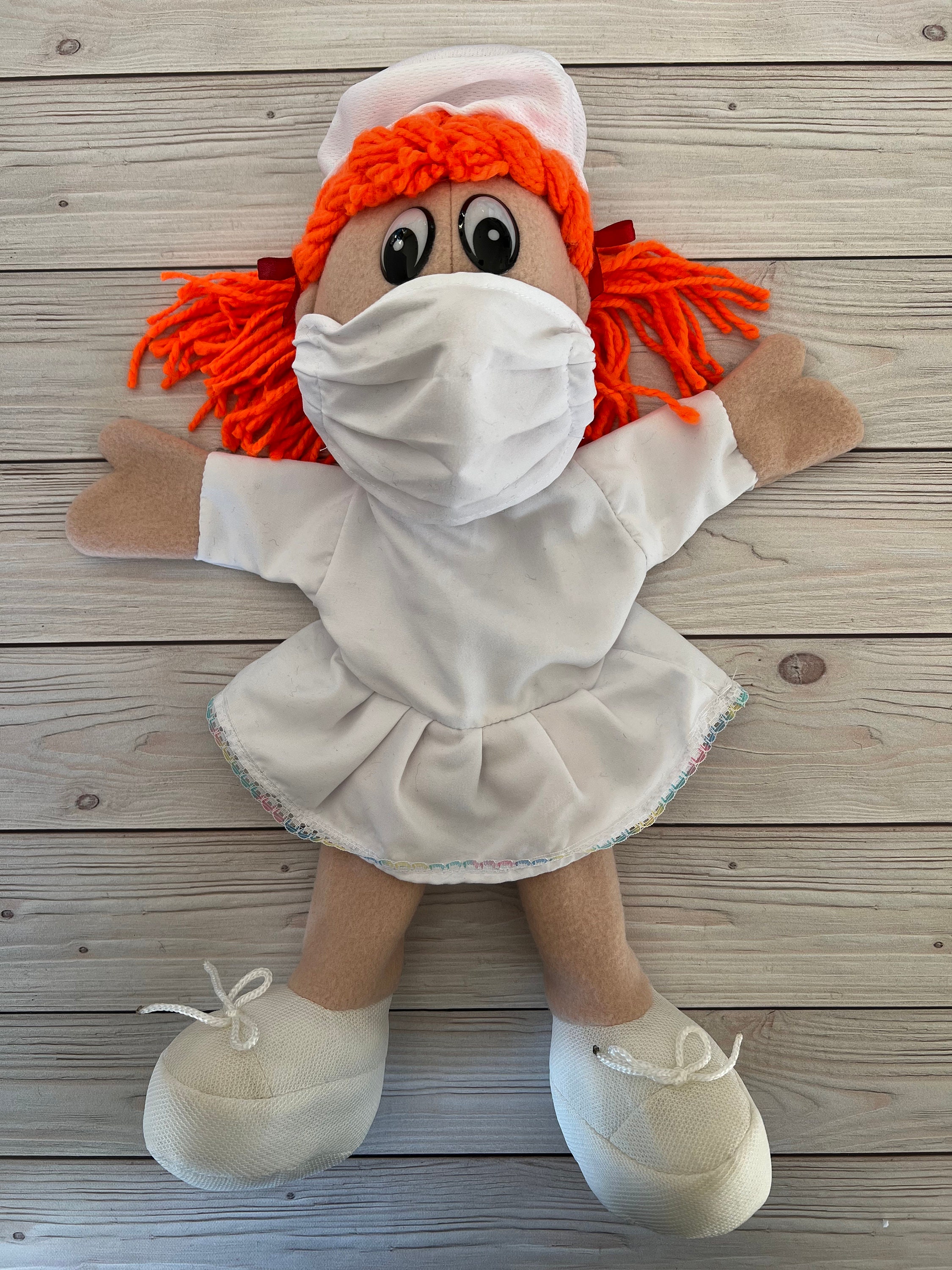 Nurse Hand Puppet Movable Mouth-kids Toys-baby Learning-storytelling ...