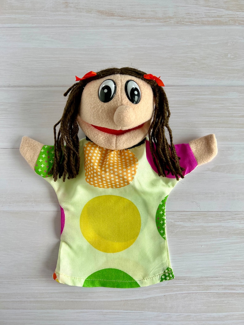 Handmade Girl Puppet – Movable Mouth, Interactive Toy - Etsy
