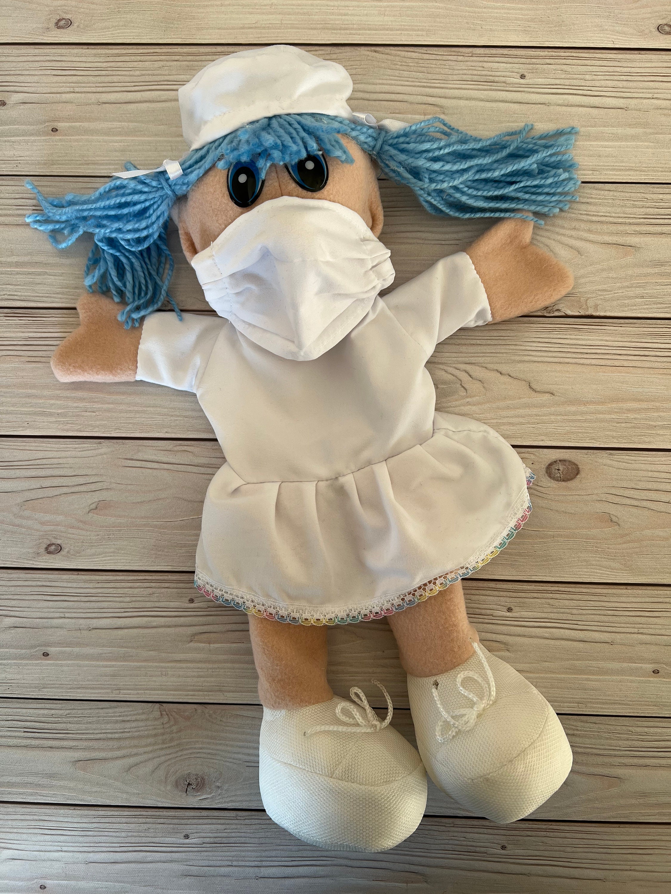 Nurse Hand Puppet Movable Mouth-kids Toys-baby Learning-storytelling ...