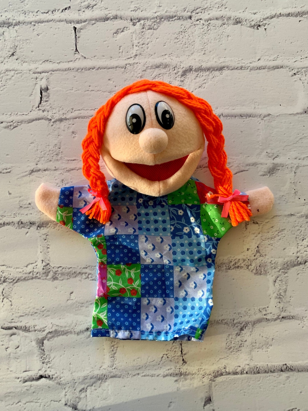 Girl Hand Puppet Movable Mouth-girl Puppet-toddler Christmas Gift ...