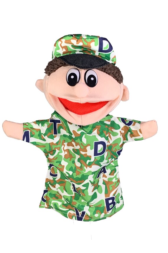 Army Soldier Hand Puppet Movable Mouth for Kids Speech - Etsy