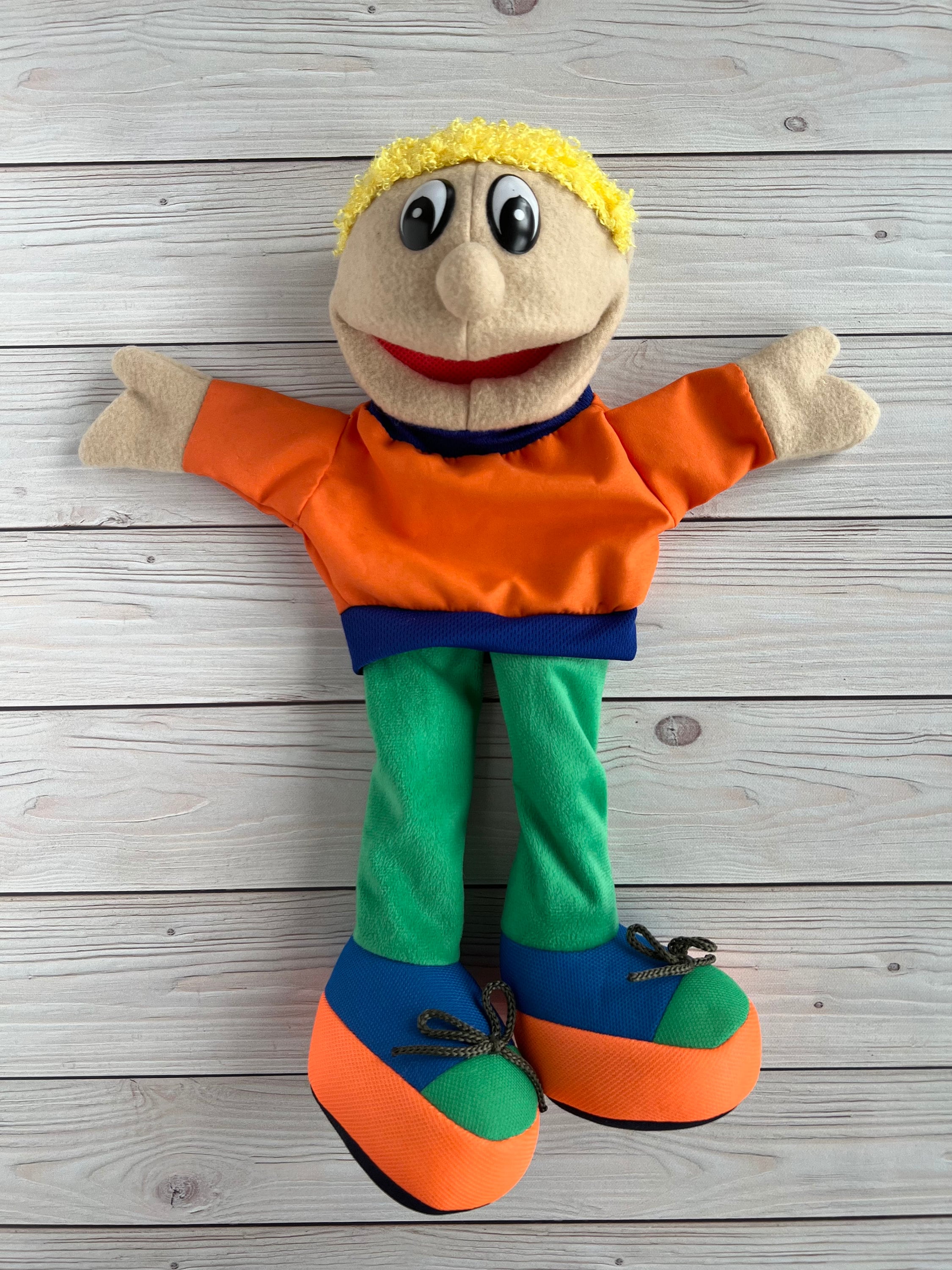 Latino Blonde Boy Hand Puppet for Kids, Toddler Learning, Teacher Tools ...