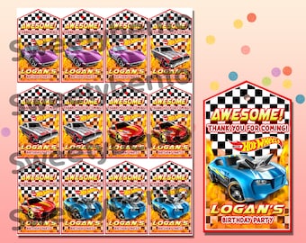 Hot Wheels Thank You Tags - Etsy