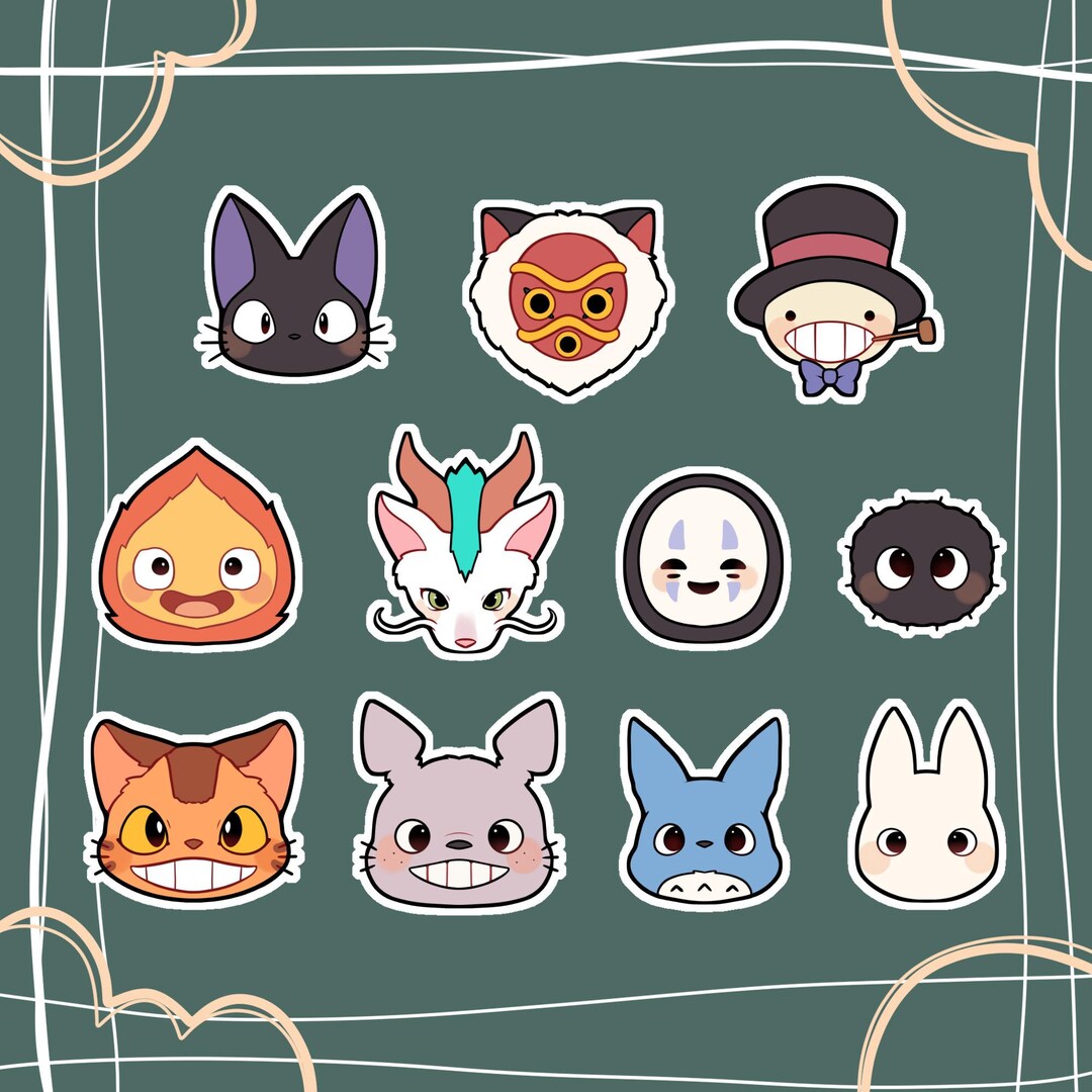 Studio Ghibli Stickers | Stickers, Decal, Journaling, Anime, Chibi - Etsy