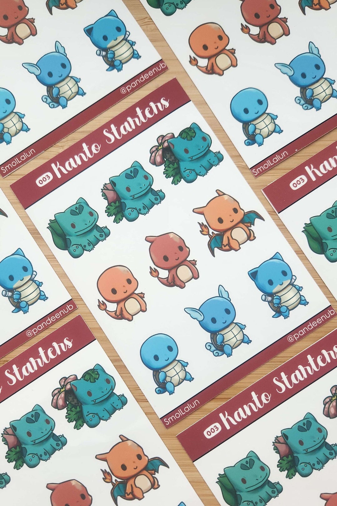 Pokemon Chibi Starters Sticker Sheets | Planner Stickers, Journaling ...